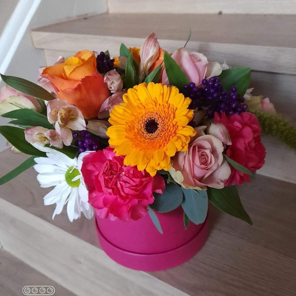 Basket of Mixed Flowers • Sidcup Flowers Kim-e-Fleurs