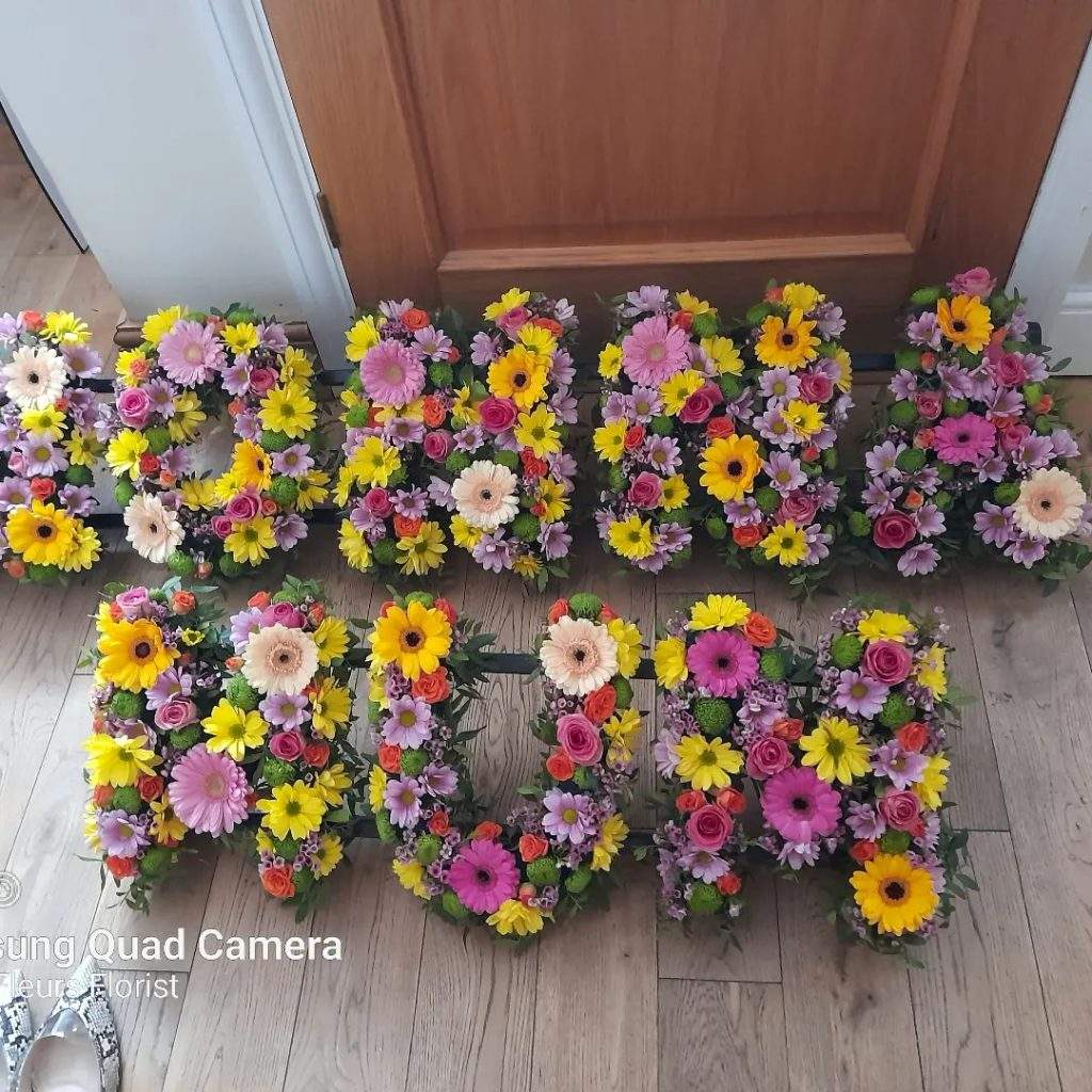Loose Letters Funeral Flowers • Sidcup Flowers Kim-e-Fleurs